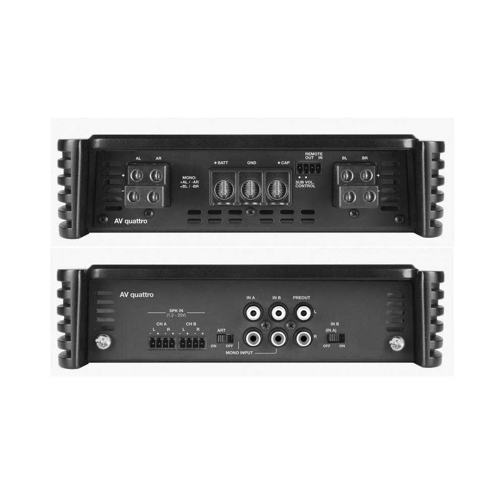 Audison AV quattro 4-kanals forsterker Voce-serie, 4x200W RMS i 2 Ohm ...