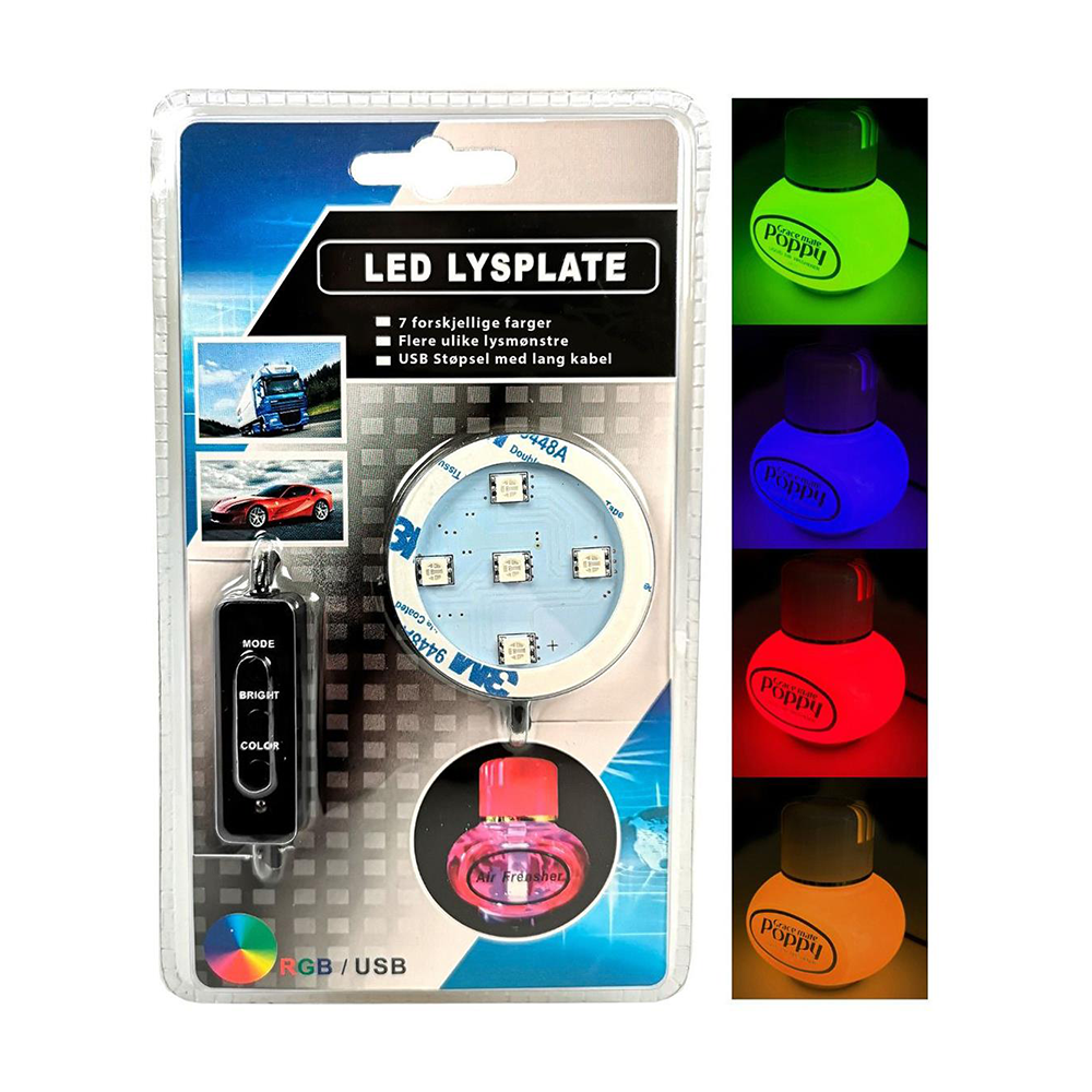 Poppy LED-plate, RGB Poppy LED-plate, RGB - Bilradiospesialisten AS