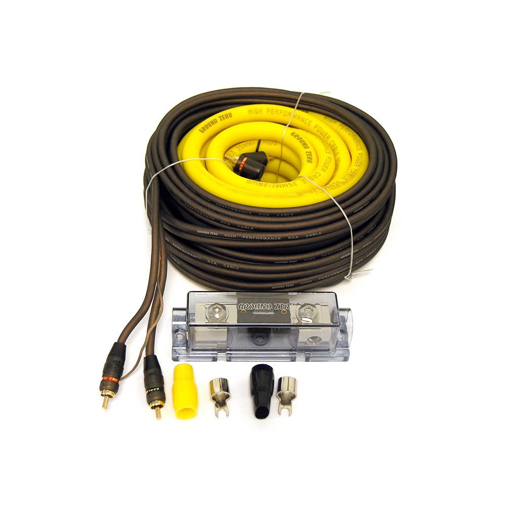 Ground Zero kabelsett 35mm2 35mm², CCA - Bilradiospesialisten AS